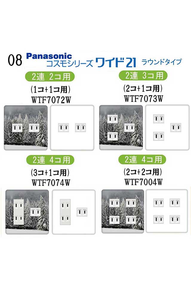 photo 写真(森林) 08番 パナソニック 【コスモシリーズワイド21】 2連 ラウンドタイプ コンセントプレート スイッチプレート コンセントカバー スイッチカバー ...